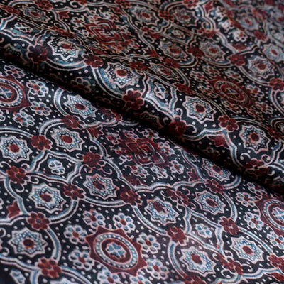 Authentic Ajrakh Print Fabrics | Explore Ajrak Block Fabrics Online - SSEthnics