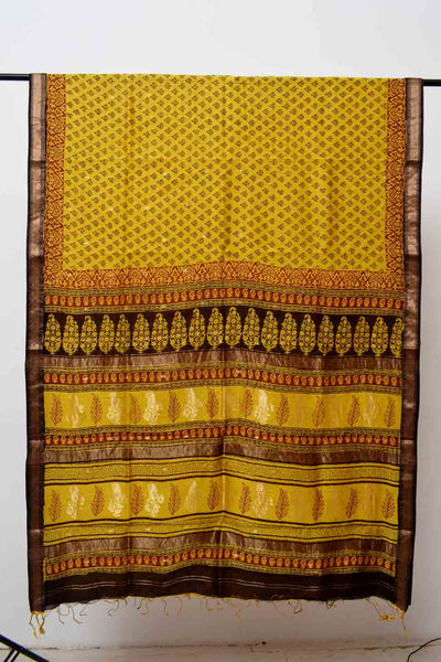Unique Design Bagh Block Print Saree - SSethnics - SSEthnics